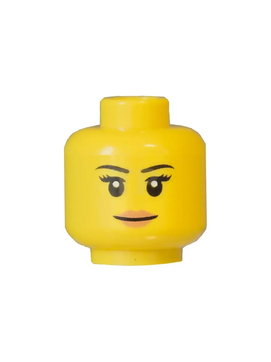 Деталь Lego 50шт Минифигурка голова женщины с черными тонким