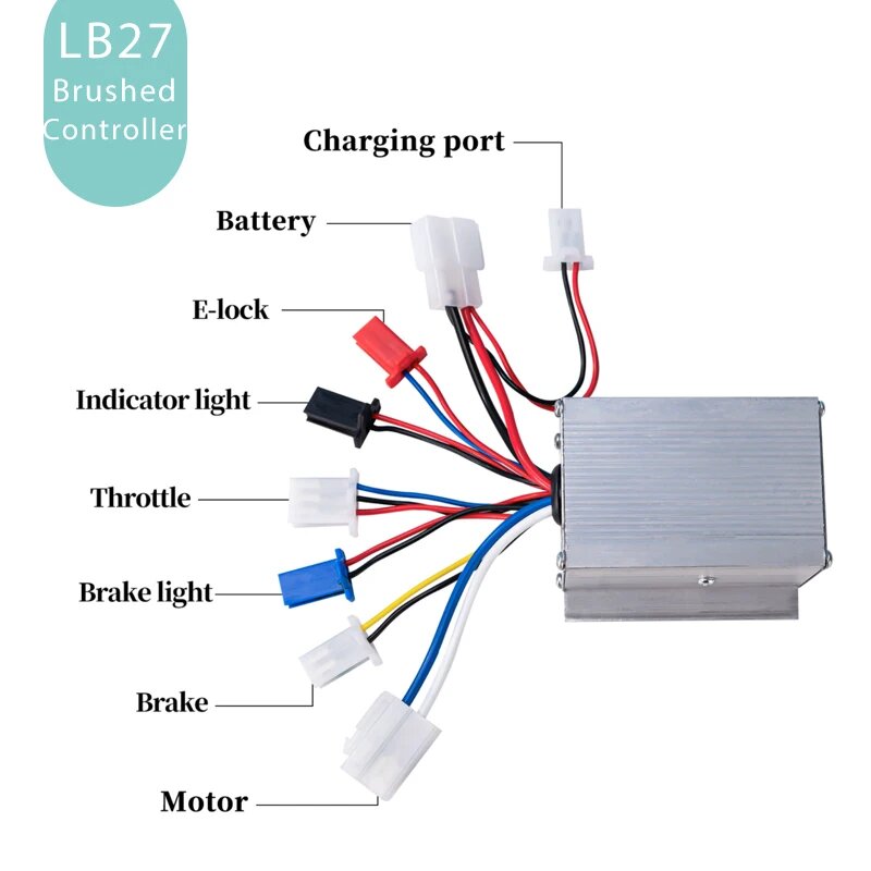 LB27 24 В 250 Вт матовый контроллер для электрического велосипеда, аксессуары для скутера, матовый контроллер с двигателем