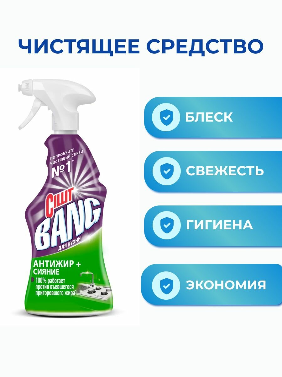 CILLIT BANG Мощное средство Анти-Жир+Сияние 450 мл