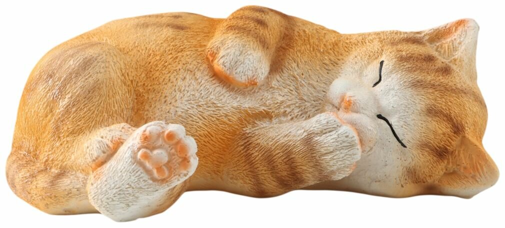 Фигурка настольная "Котик лежебока" из полистоуна, статуэтка для интерьера и праздника, сувенир в подарок, праздничный декор, размер 17х11х6 см