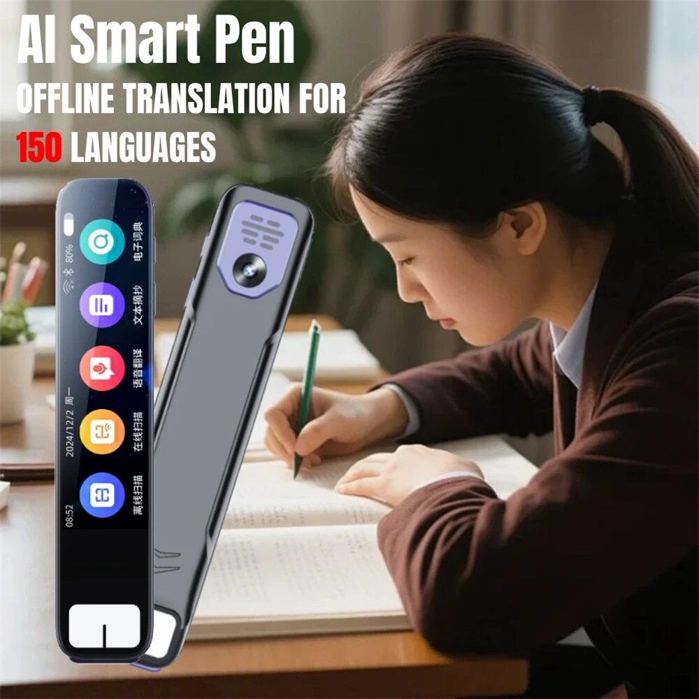 Автономный переводчик Pen Voice Translator GPT Smart AI Scan Reader 150 + Языковой распознавающий сканер