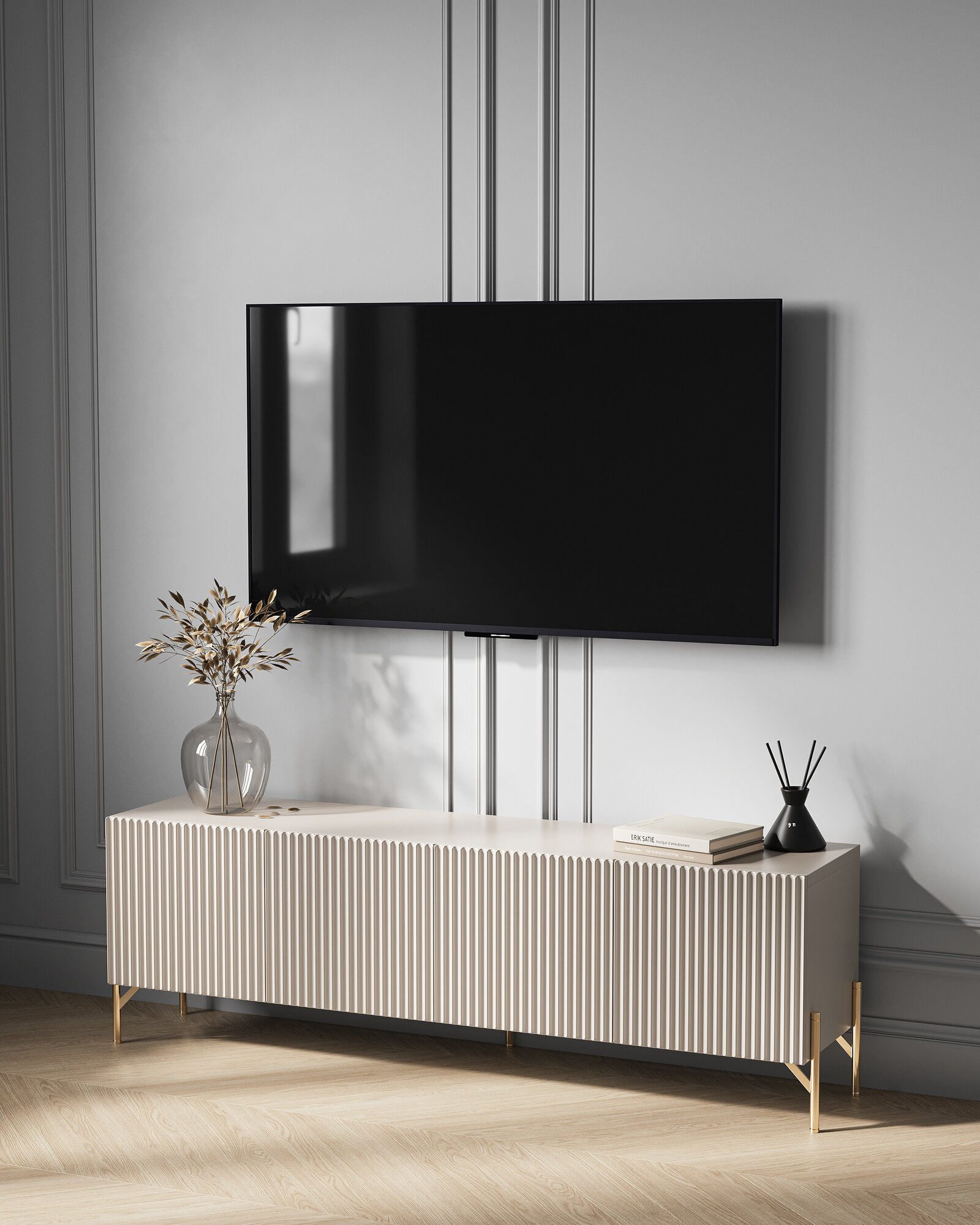 Тумба IRINA MEBEL "Моника" без ножек, подвесная, с ящиками, крепление к стене, цвет на выбор