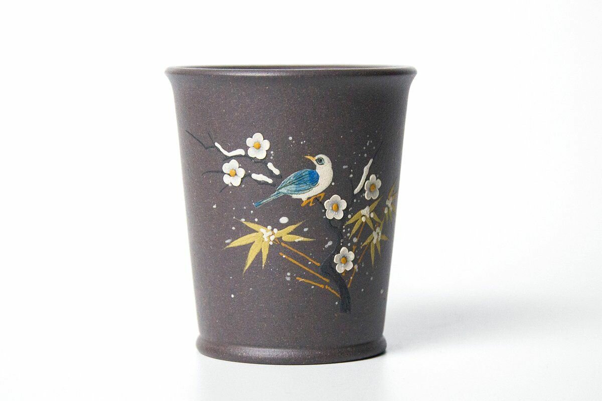 Пиала, "Цветущая ветвь Цзы Ни", Исинская глина, 180 мл. цвет серый