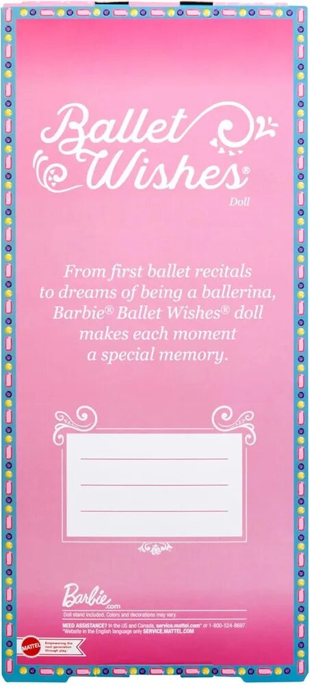 Barbie Ballet Wishes Кукла балерина HRM54 - коллекционная кукла для балетных выступлений и мечтаний, в атласном балеринском наряде — фото 1