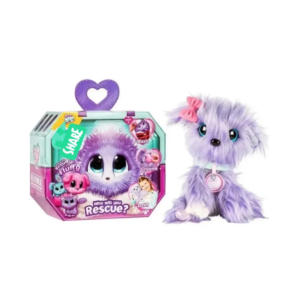 Мягкая игрушка Little Live Pets Scruffy Fluffy - Пушистик, спасаемый щенок