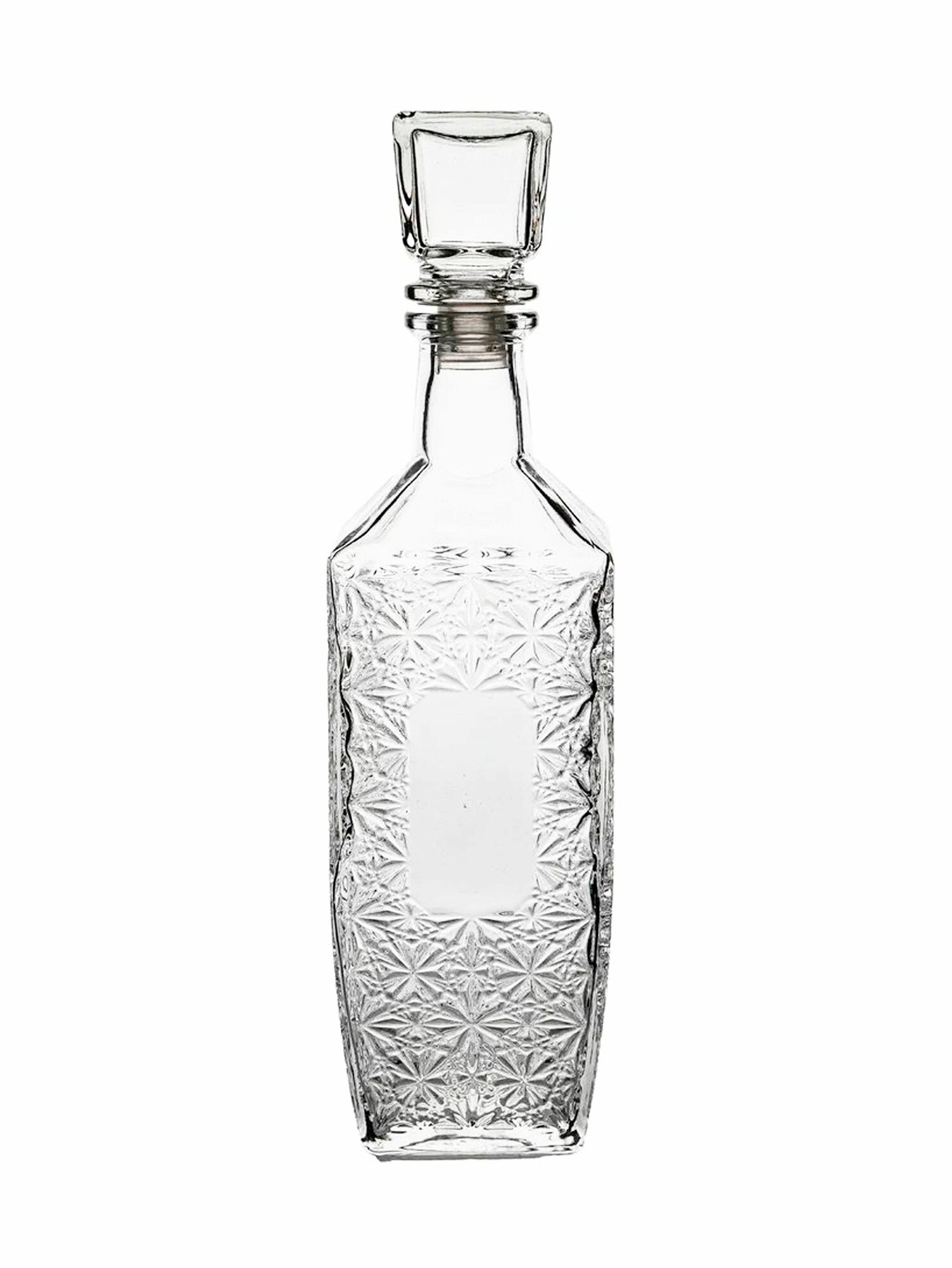 Графин для водки / штоф стеклянный с пробкой, "Хрустальный звон", Барский, 500мл.