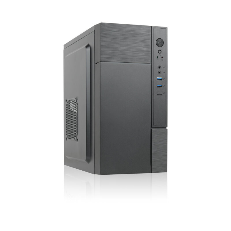 Корпус с блоком питания 450Вт. Case Forza mATX case, black, w/PSU 450W 12cm, w/2xUSB3.0, w/pwr cord, w/o FAN, FZ-017-SX450R-U32