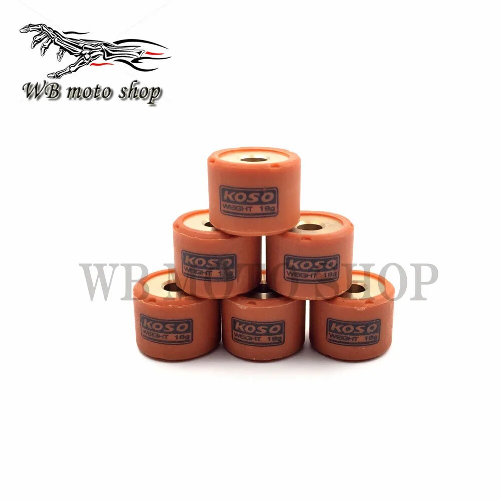 Комплект грузиков вариатора Koso Performance Racing 18x14 мм для скутеров и квадроциклов GY6 8 gram