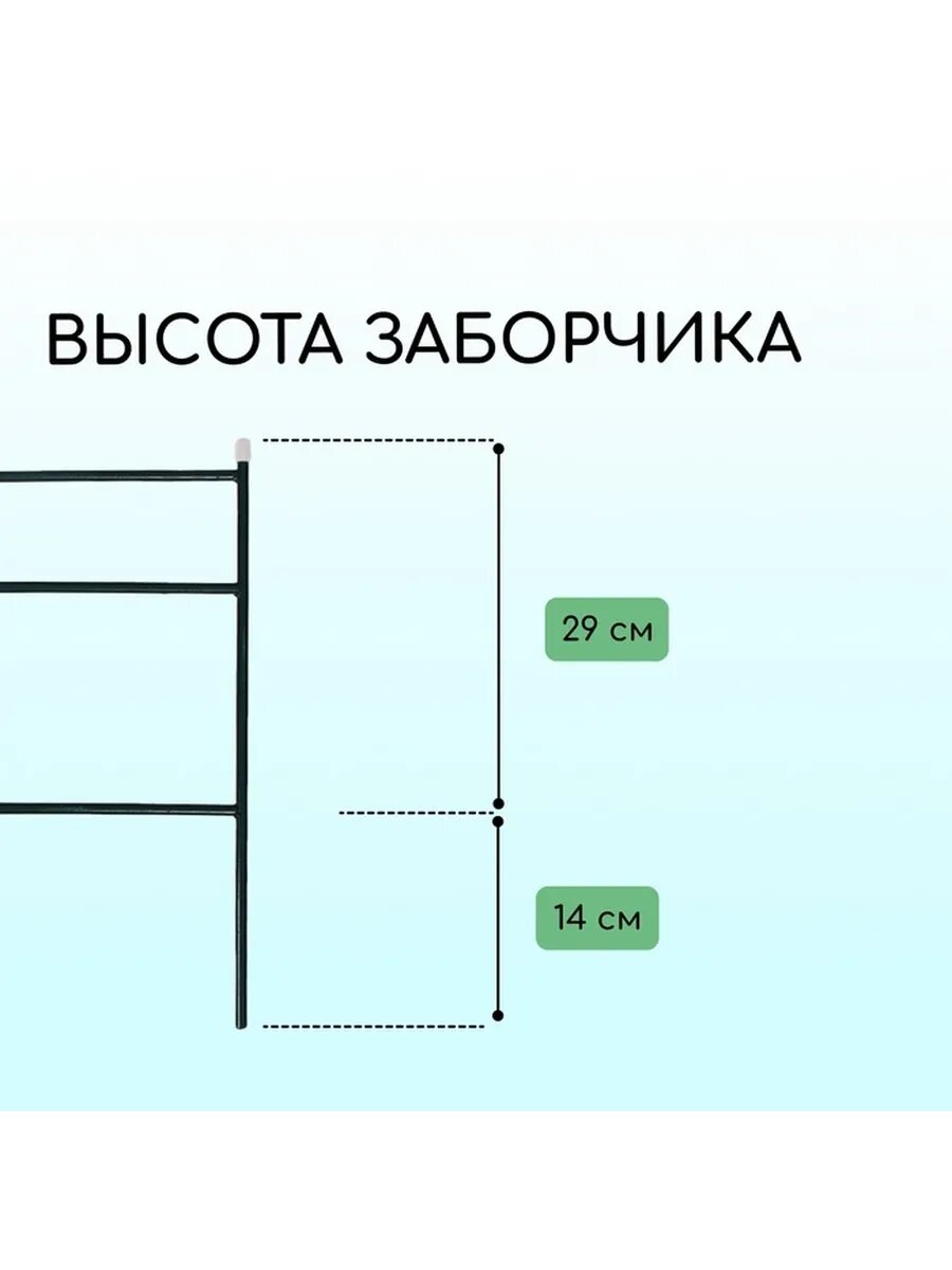 Декоративное металлическое ограждение для сада