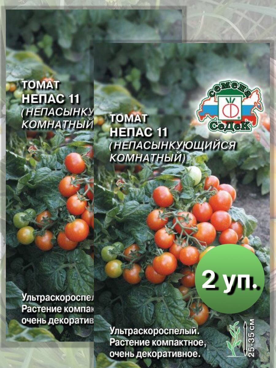 Семена Томат непас 11 (непасынкующийся комнатный) (2 упаковки)