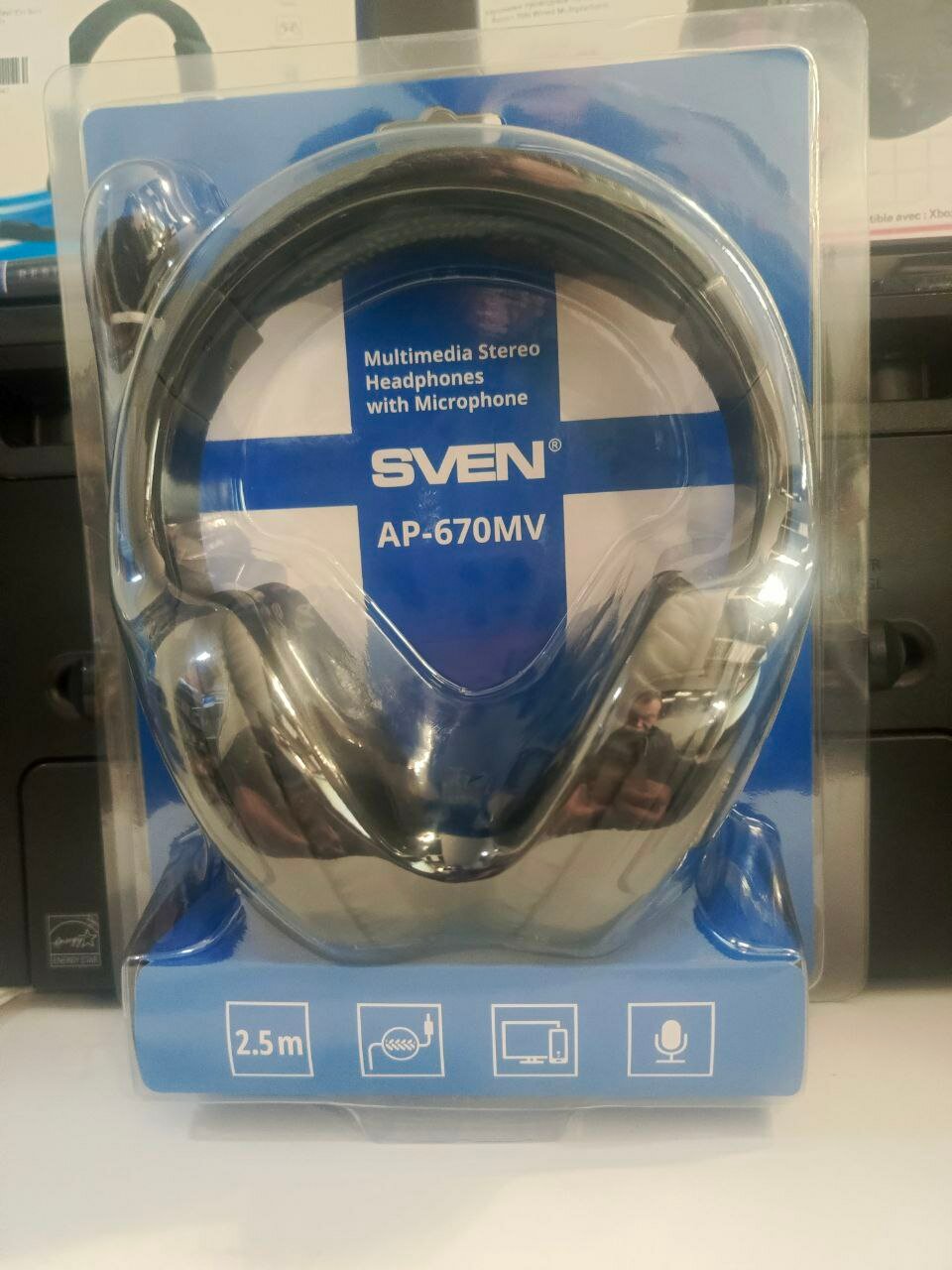 Наушники полноразмерные SVEN AP-670MV, черные (1/40)(SPC)