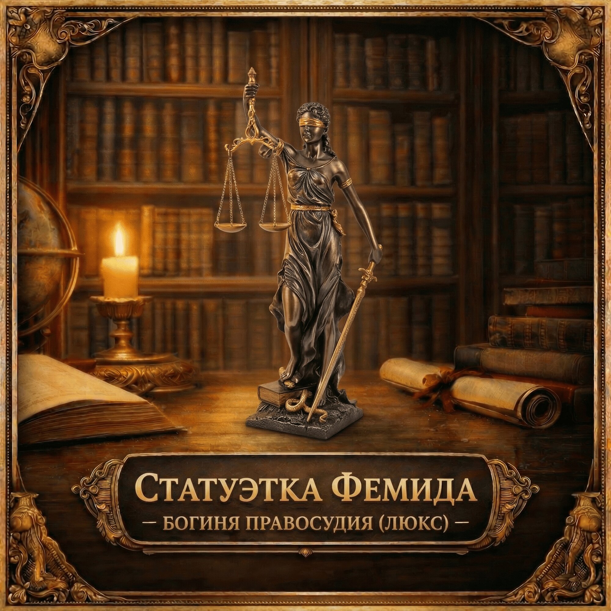 Статуэтка Фемида - богиня правосудия (люкс)