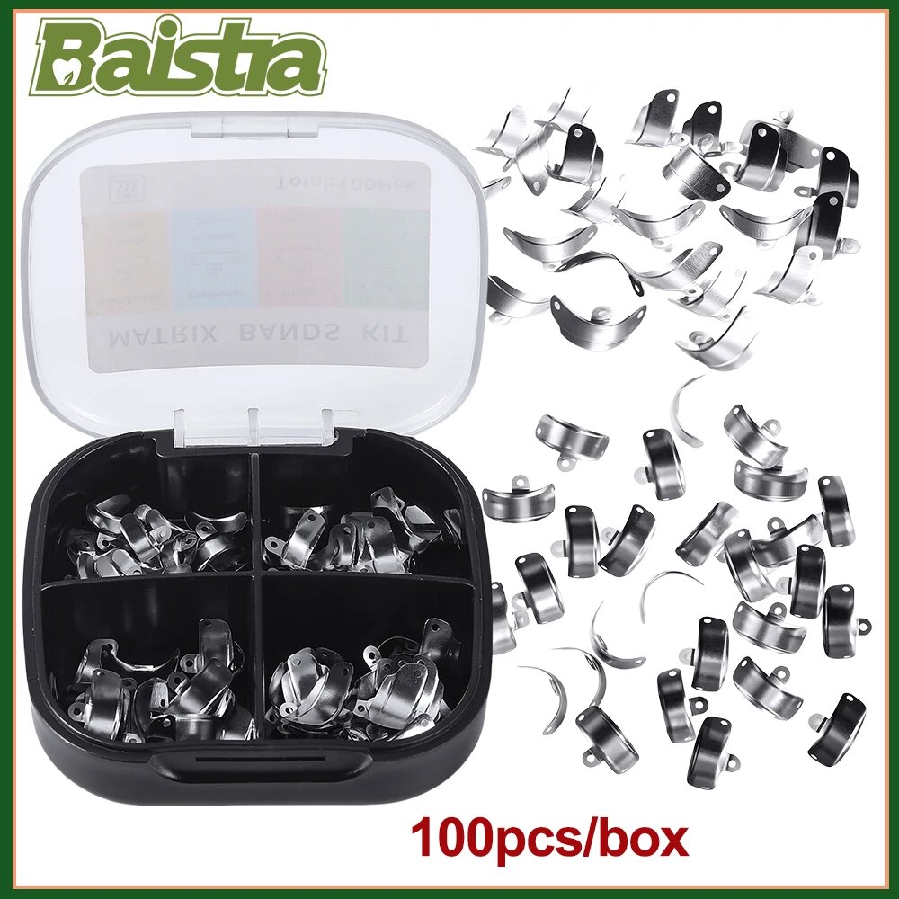 Стоматологические матрицы, секционные контурные металлические матрицы, матрица для замены зубов, стоматологические инструменты, стоматологический материал AZDENT