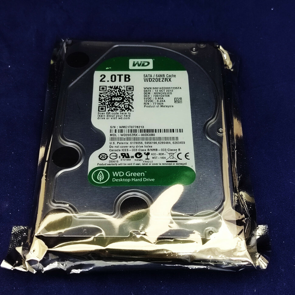 Жесткий диск Western Digital WD20EZRX, 2 ТБ