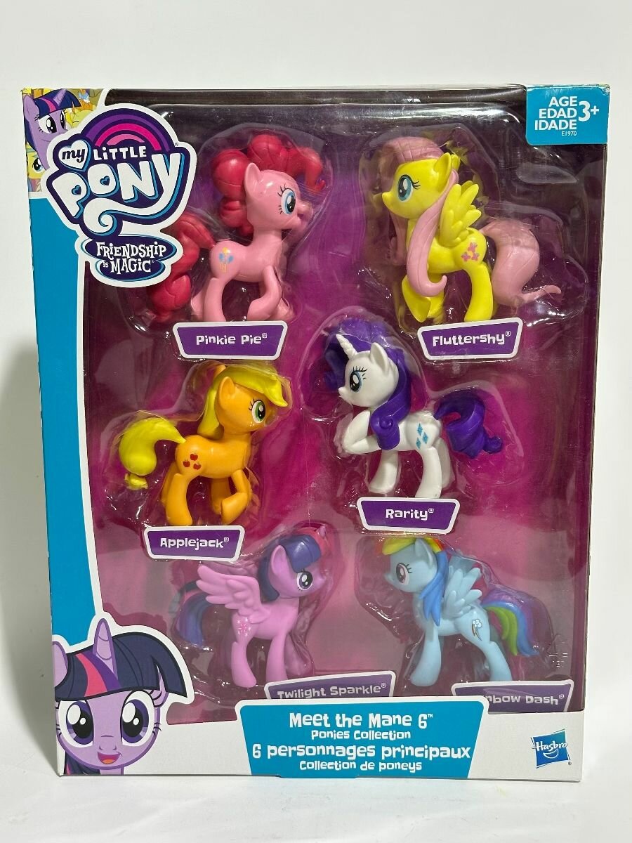 Набор фигурок My Little Pony (Май Литл Пони) - Твайлайт Спаркл, Флаттершай, Пинки Пай, Рэйнбоу Дэш, коллекционные, подарок