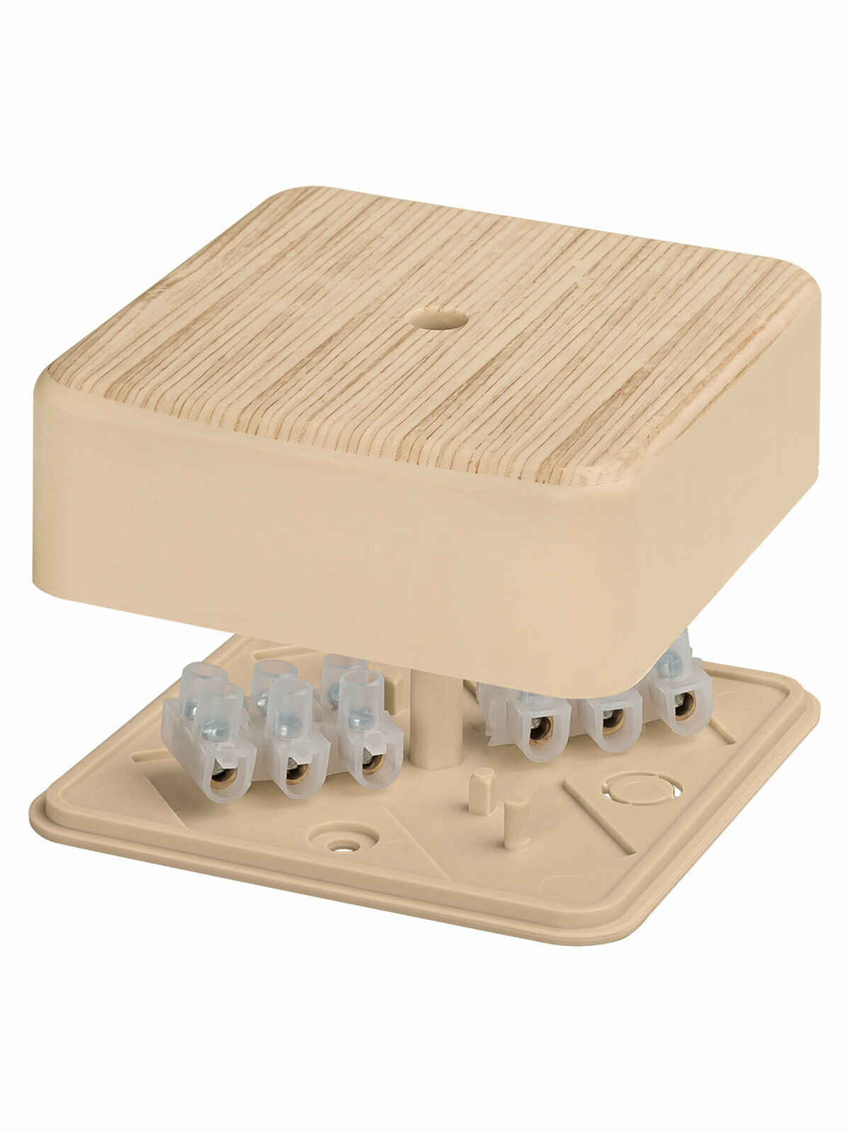 Набор Коробка распаячная TDM КР с клем. колодкой, 75х75х28 ОП, IP40, сосна {SQ1401-0406} (2 шт)