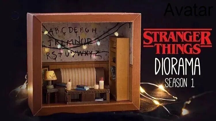 3D модель дома из сериала Очень странные дела, DIY миниатюра Хокинс 1983