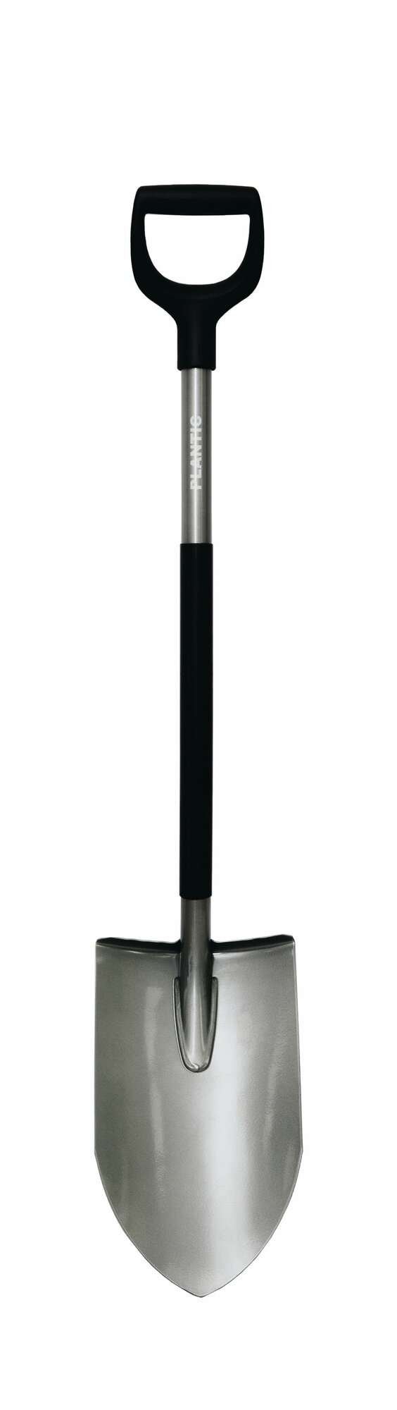 Лопата штыковая для земляных работ Plantic Terra 11001-01, 112.2 см, с закаленным лезвием из борсодержащей стали, пластиковый черенок, траншейная, сварное соединение