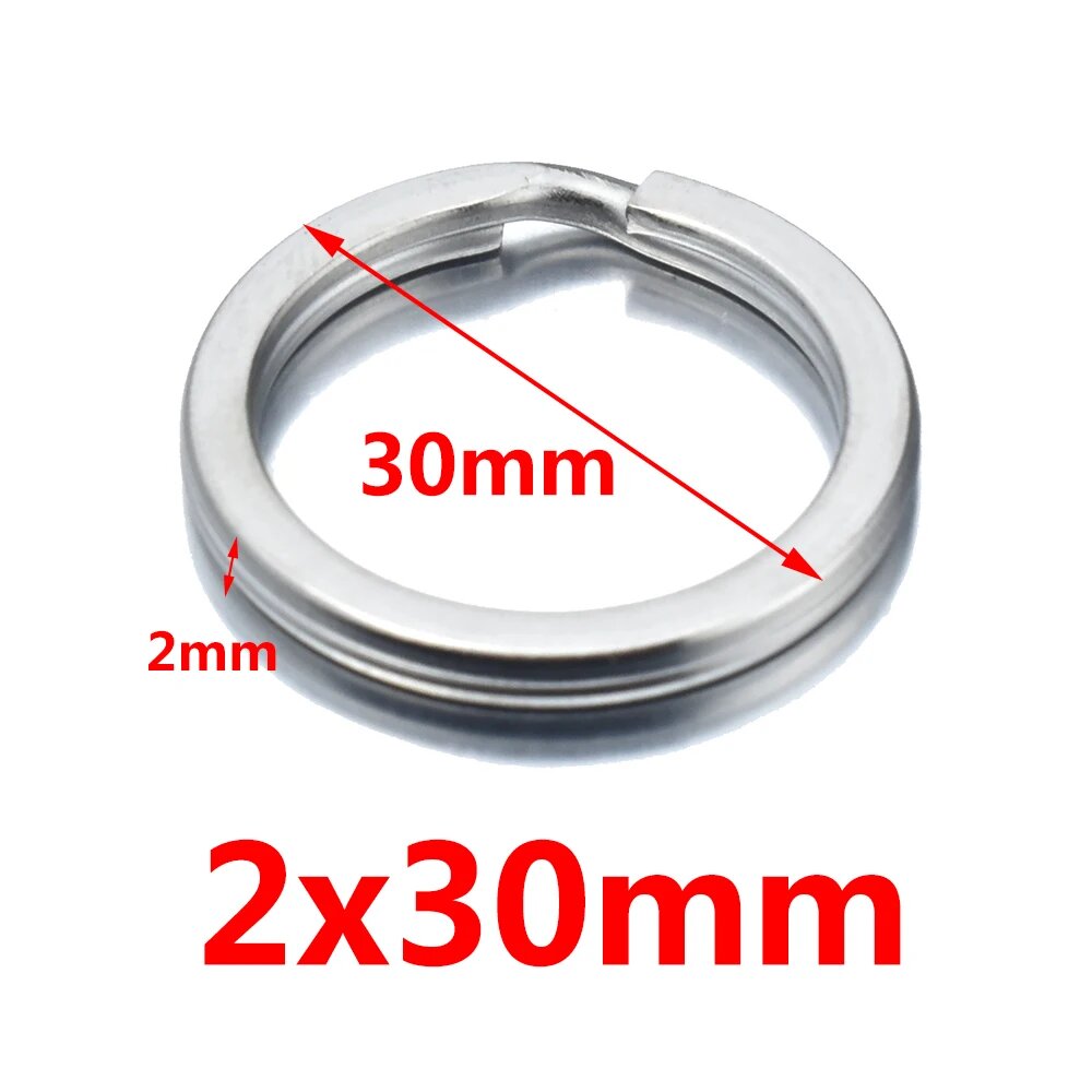 Брелоки из нержавеющей стали 2.0x30mm, 20 шт.