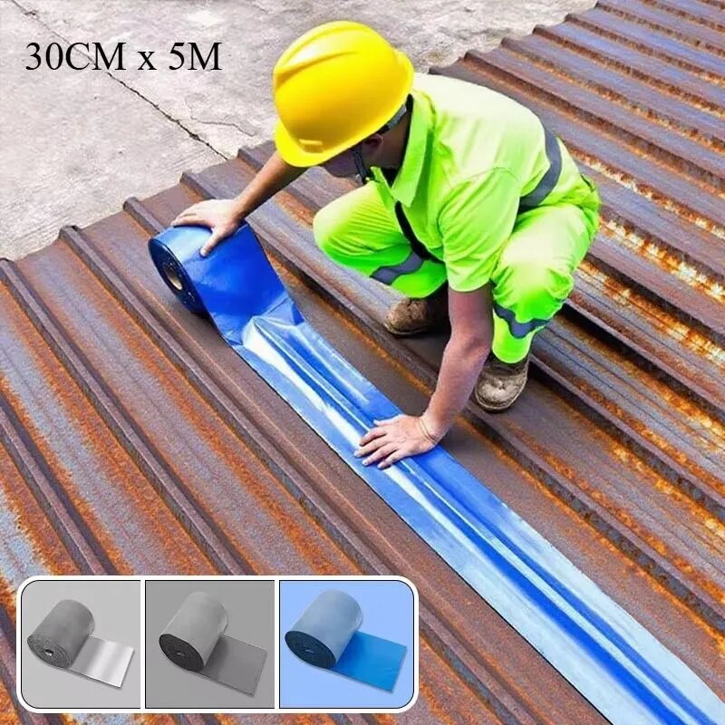 Самоклеящаяся водонепроницаемая лента, ремонт кровли из металлочерепицы, теплоизоляция от ультрафиолета, полиэтилен