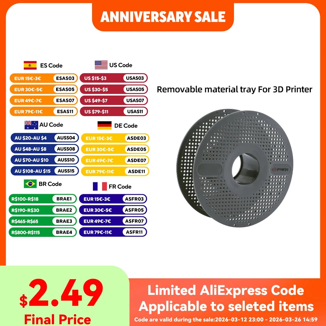 FYSETC катушка для 3D-принтера Bambu Lab темно-серая