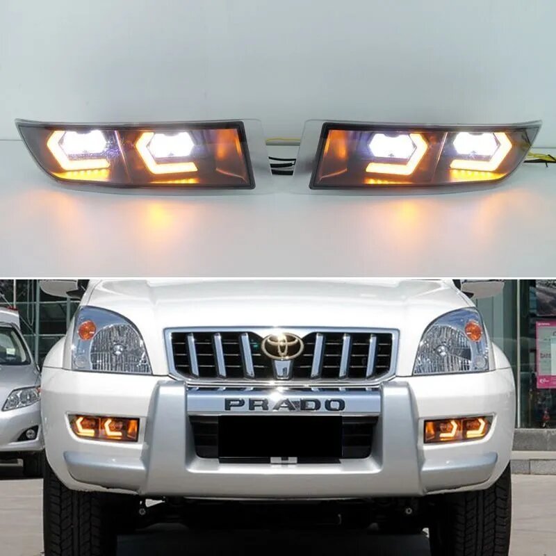 Фары автомобильные, 2 шт, арт. Toyota Prado 120 2003-2009 LC120 FJ120