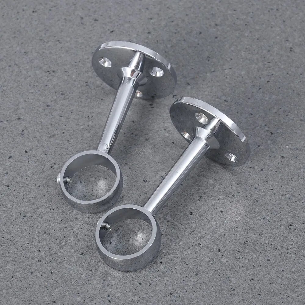 Металлический кронштейн для штанги гардероба 25 мм, 2 шт, для крепления в шкафу