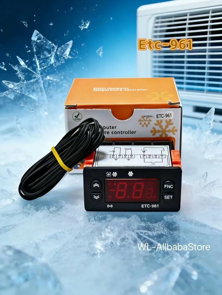 Блок управления (контроллер) ETC-961 (1 датчик) Электронный термостат контроллер холодильной камеры холодильника