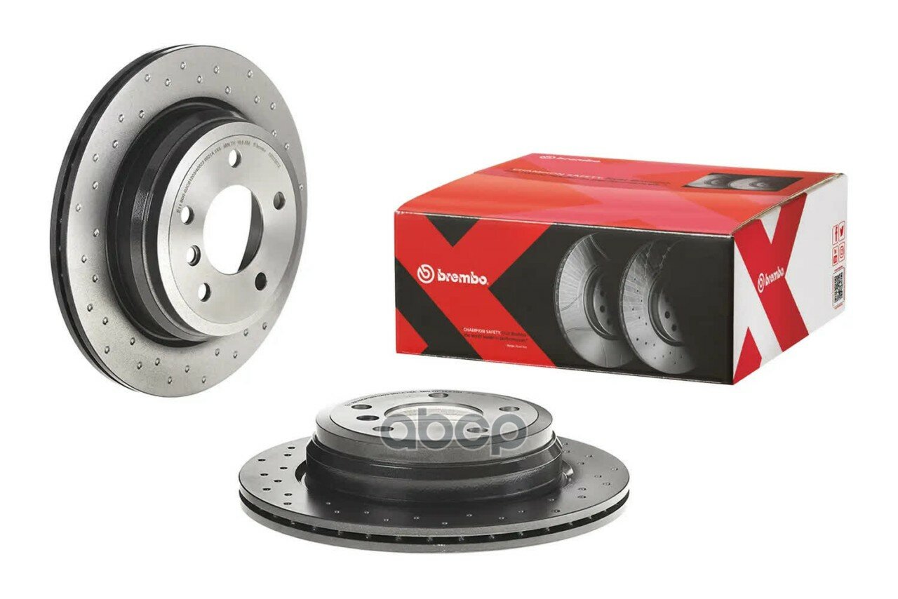Диск тормозной задн BMW X1 (E84), 1 (E81, E87), 3 (E90) 03- Brembo арт. 09. B338.2X