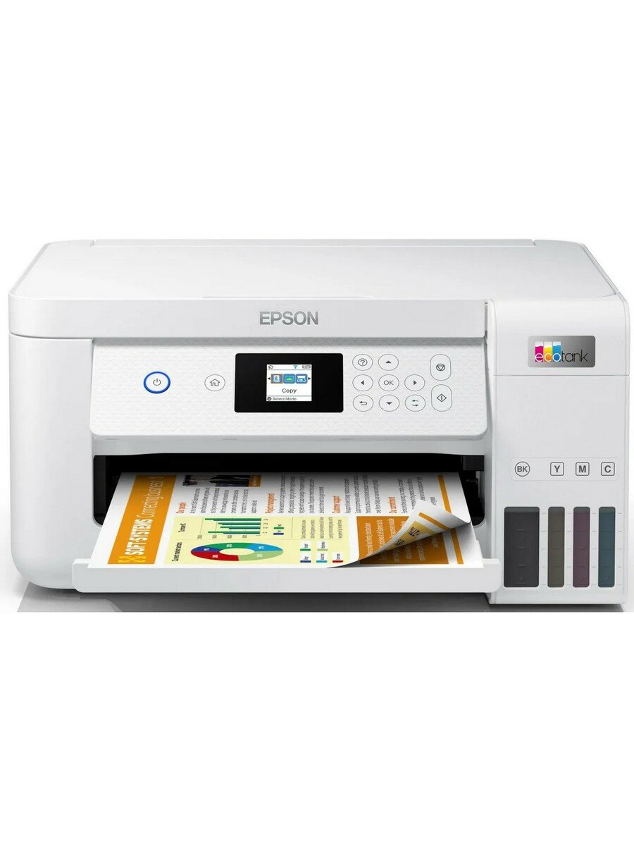 МФУ струйный EPSON EcoTank L4260 (A4, принтер/сканер/копир, 5760x1440dpi, до33чб/15цв. ppm, СНПЧ, Ink001, Duplex, WiFi, USB) (C11CJ63513)