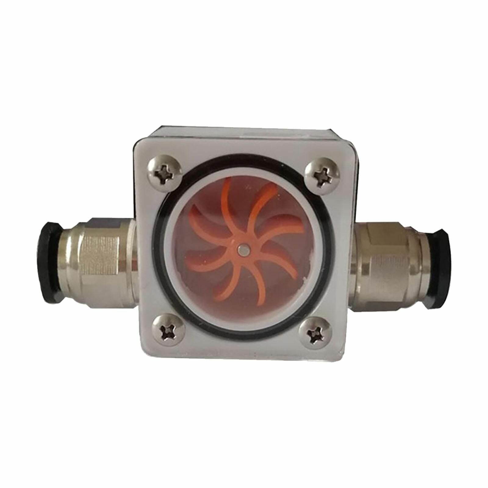 Индикатор потока воды для системы водяного охлаждения ПК, металлический, с 8-лопастной крыльчаткой, диаметр 6 мм, тип A