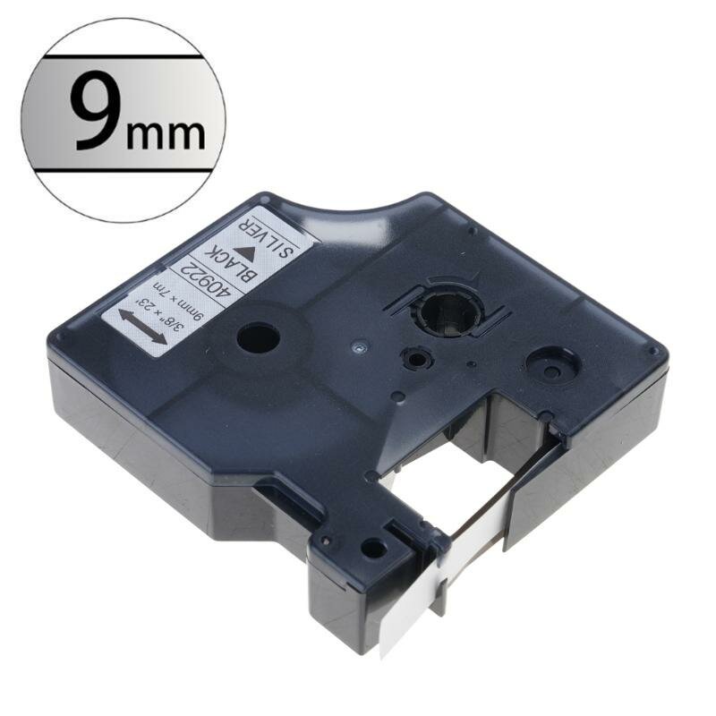 Ламинационная лента 9×7000 мм, Черные буквы на sil