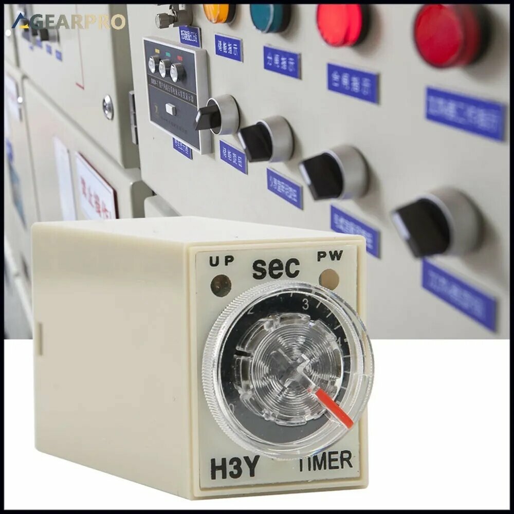 H3Y - 2 восьмипиновый задержочный таймер с реле времени от 0 до 5 секунд, цифровое управление на 5 ампера для различных целей при постоянном токе в 12 Вольтах