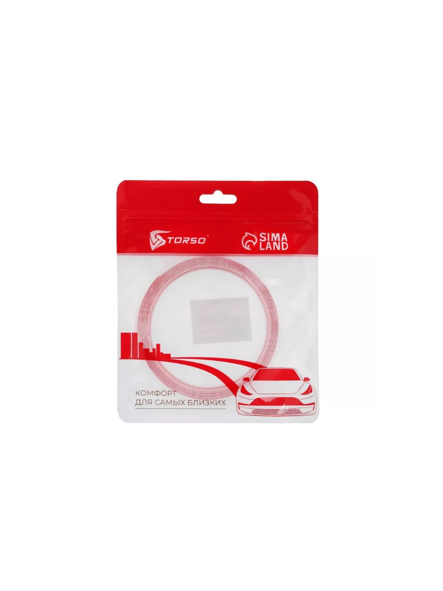 Клейкая лента TORSO скотч двусторонняя прозрачная 12мм x 200см