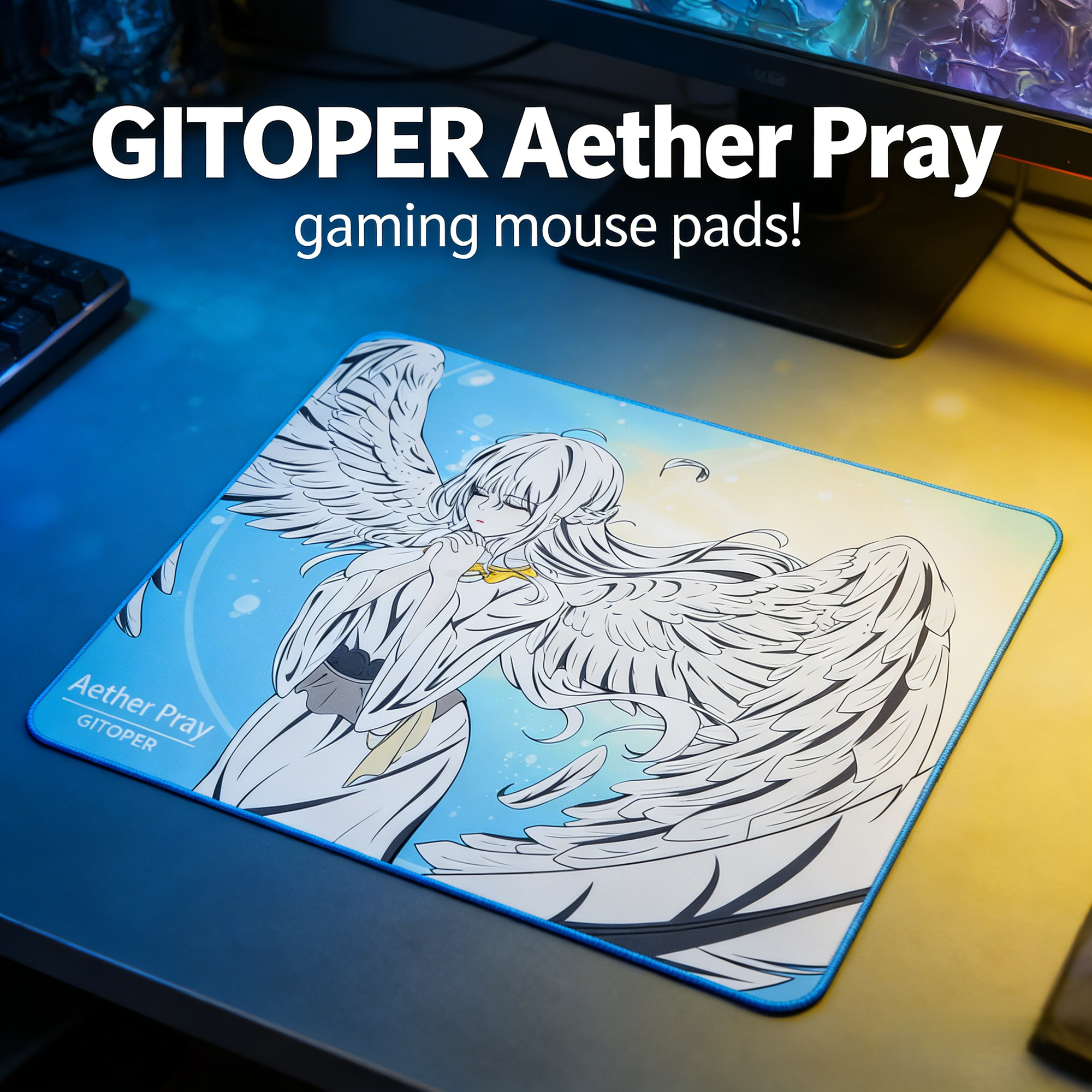 Игровой коврик для мыши GITOPER AETHER PRAY Anime - Профессиональная панель управления