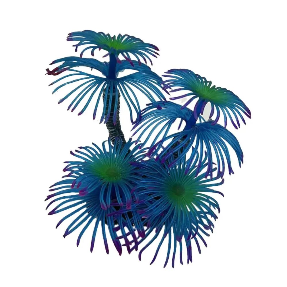 Искусственный коралл силиконовый розовый-красный blue