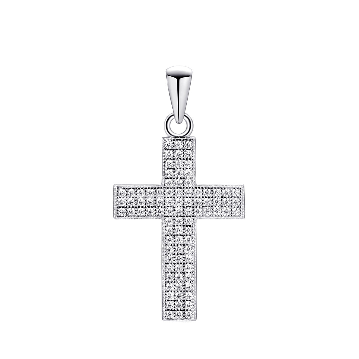 Подвеска, серебро, 925 проба, фианит