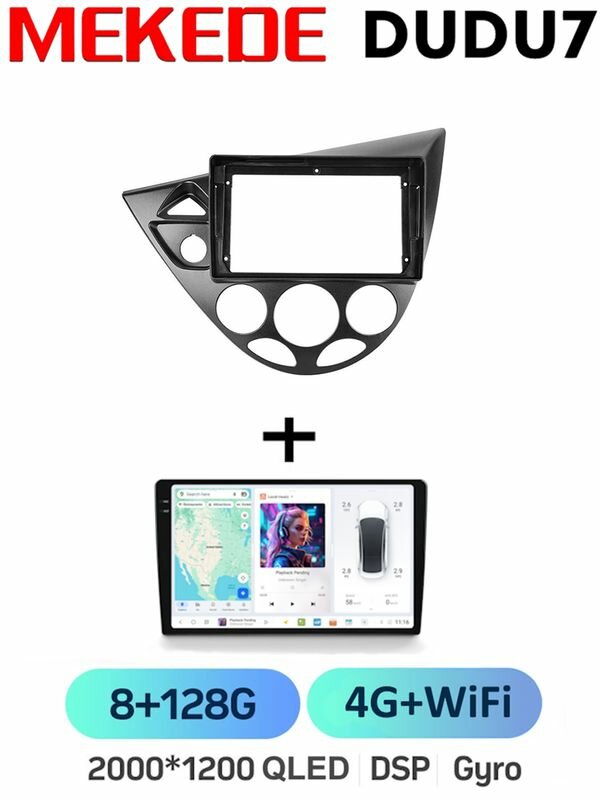 Магнитола 9" Mekede DUDU7 8/128 Gb для Ford Focus 1 1998-2005 carpay Android