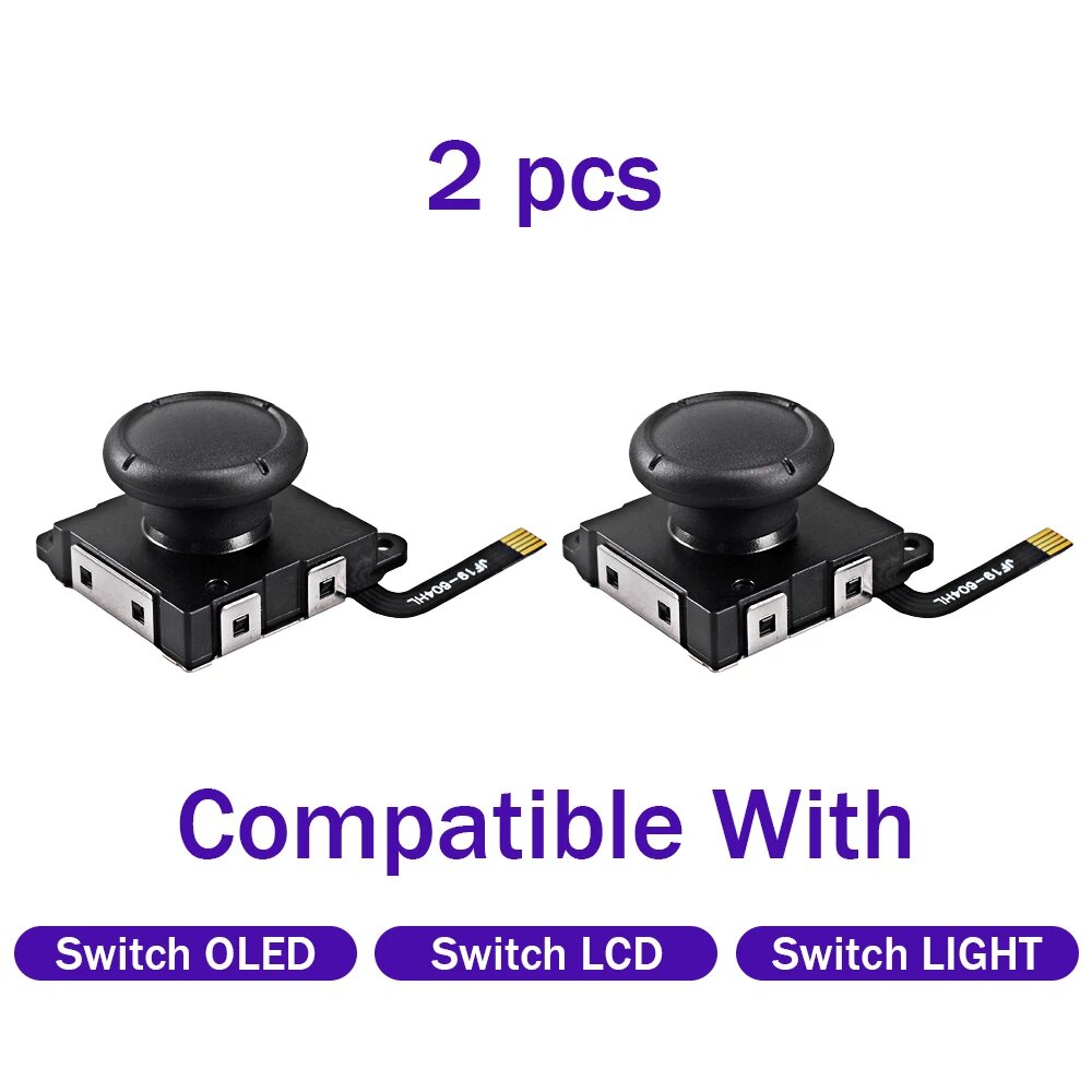Аналоговый джойстик для Nintendo Switch/Lite/OLED 2 Pieces Black