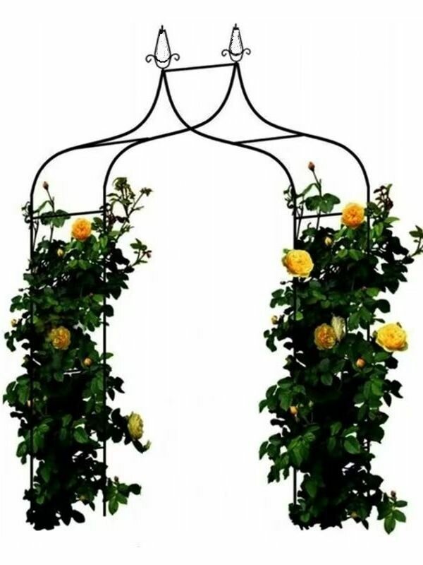 Арка садовая металлическая "Теремок", 255x140x38cm, арка садовая металлическая для вьющихся растений, пергола,1шт