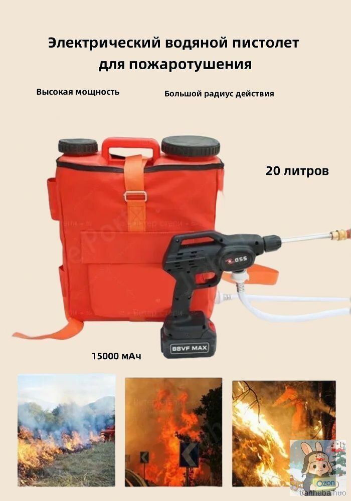 Ранец противопожарный 20 л. Для тушения пожаров и полива