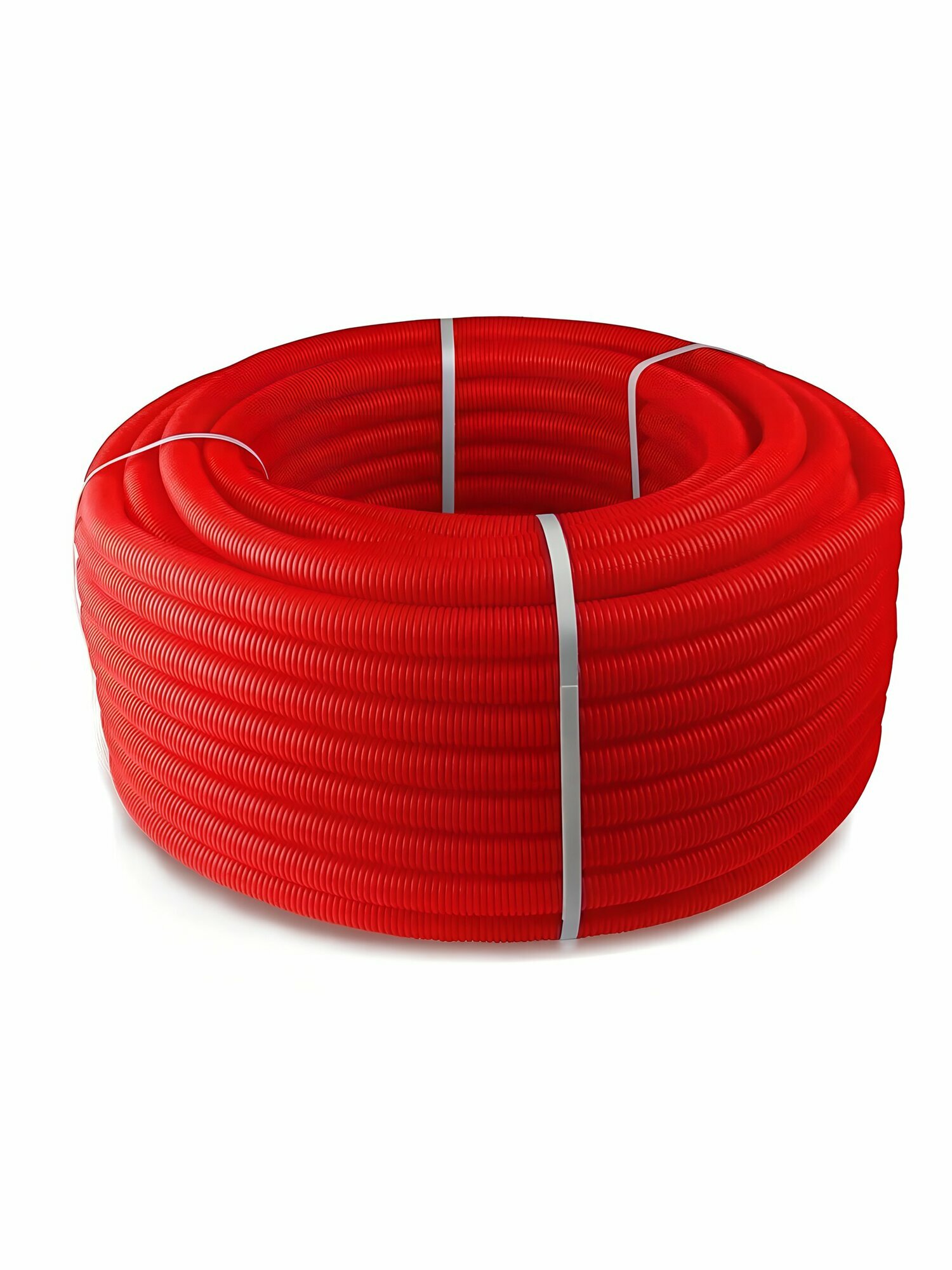 Шланг гофрированный диаметр 20 мм, красный, 50 м, РосТурПласт