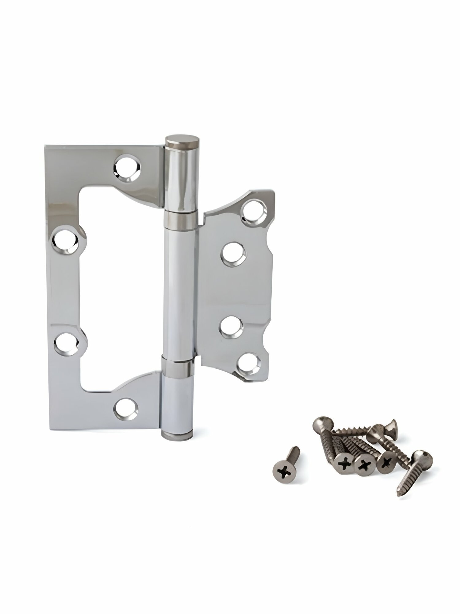 Петля накладная для деревянных дверей, Vanger, 100х75х2 мм, P2-CR, хром