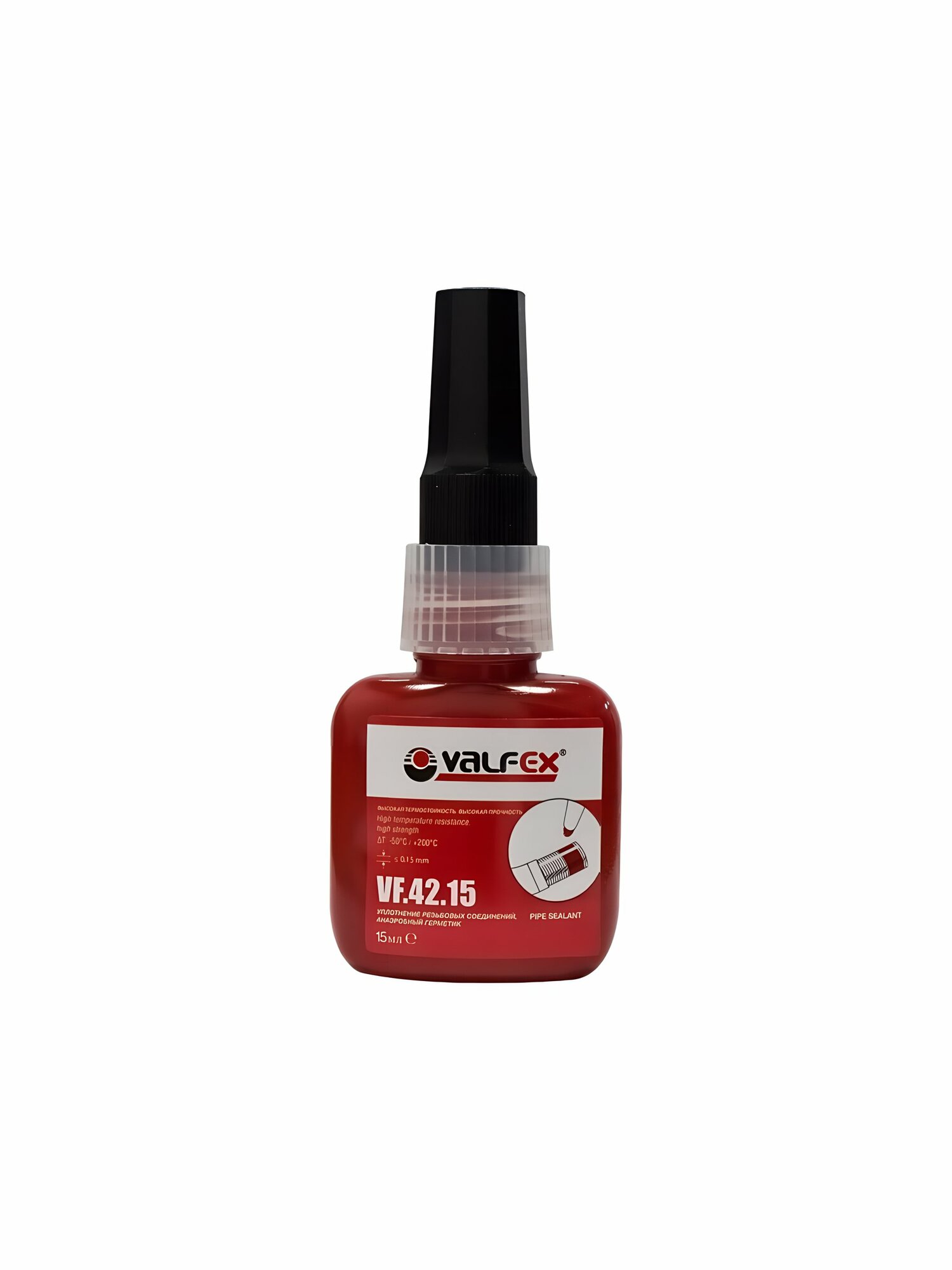 Анаэробный герметик для резьбовых соединений красный, 15 мл, Valfex