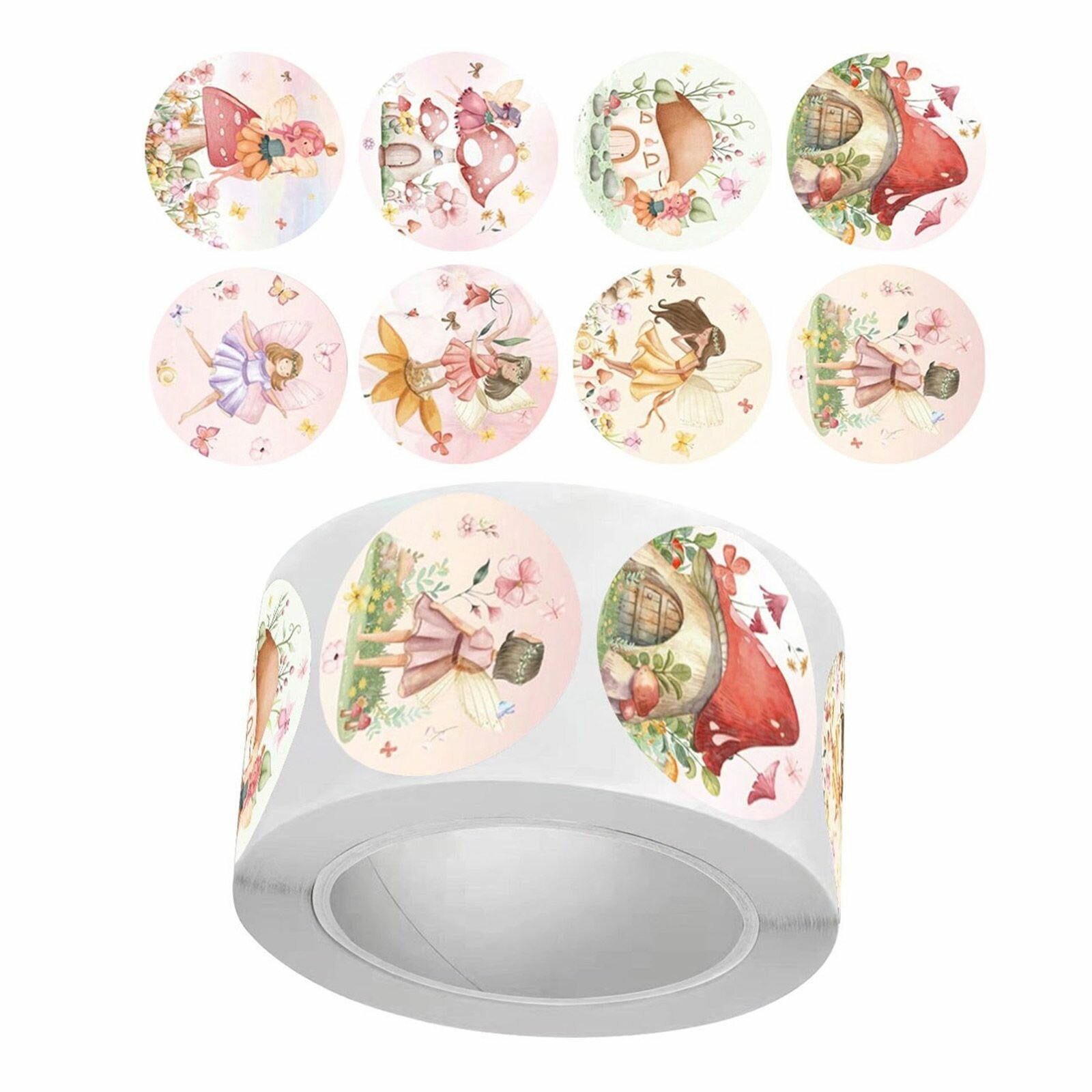 1 рулон водонепроницаемых наклеек с грибами и цветами легко отклеиваются приклеиваются