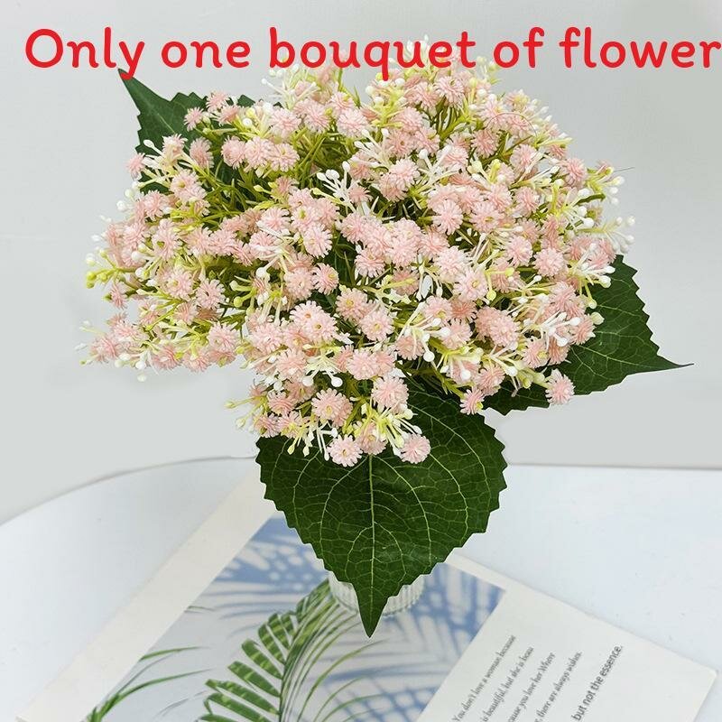 Искусственная гвоздика паникулата с мягким гелевым материалом для фотосъемки мероприятий и дома pink