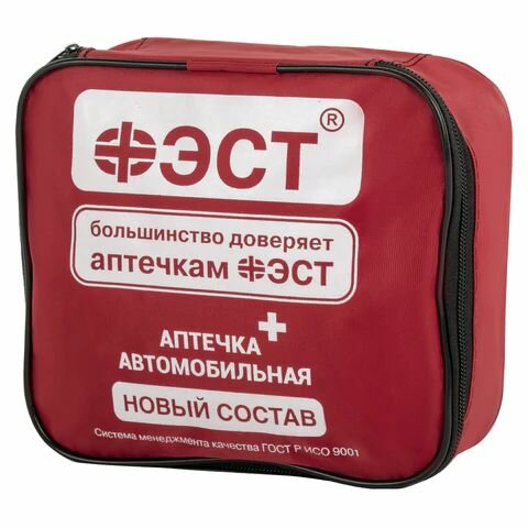 2 шт. Аптечка первой помощи автомобильная, по приказу № 260н, ФЭСТ, тканевая сумка, 3737