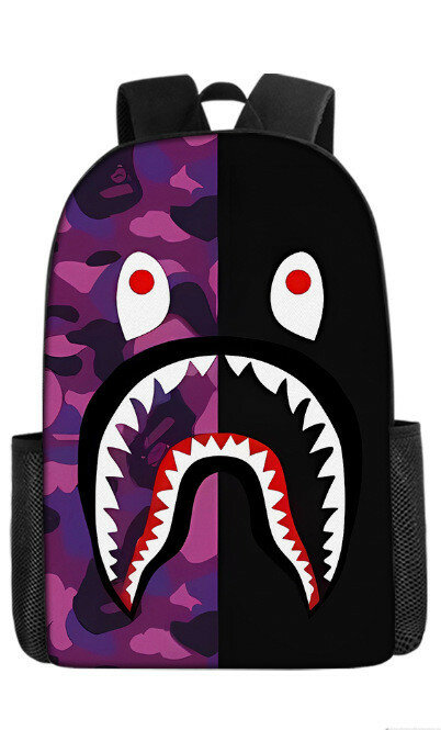 Shark student backpack with shock absorption straps for school supplies style17