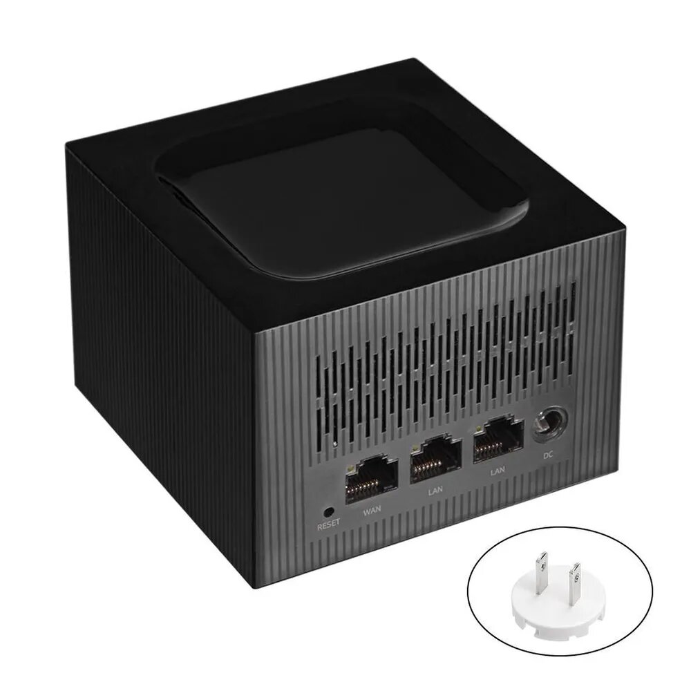 Беспроводной Wi-Fi усилитель 2,4/5 ГГц, ретранслятор 1200 Мбит, Черный - Штепсельная Вилка США