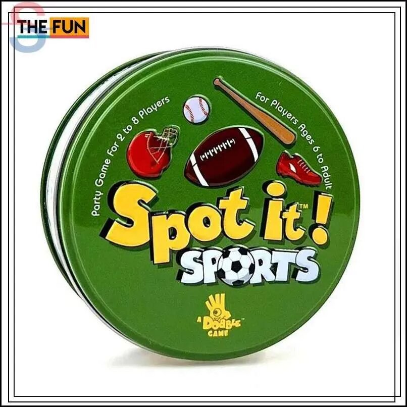 Настольная игра Доббль/ Дубль Spot it! Spots Спорт- отличное развлечение для всей семьи и забавный подарок на Рождество!